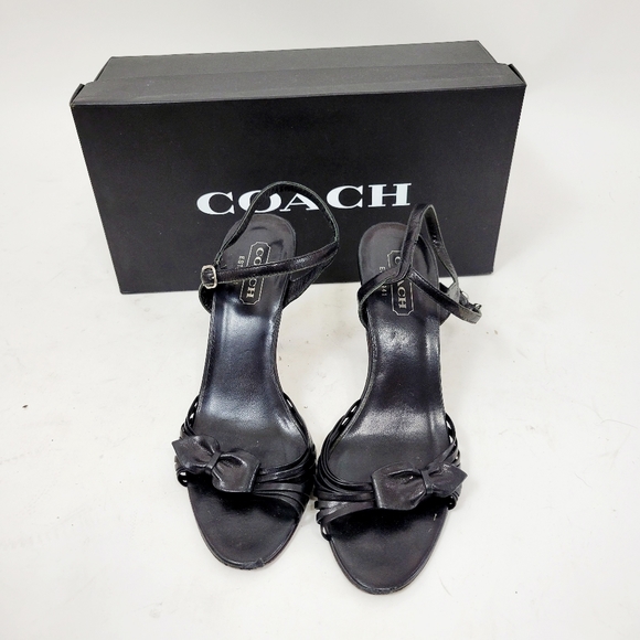 Coach | Shoes | Coach Bow Ankle Strap Heels | Poshmark